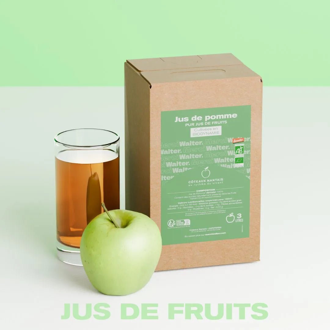 Jus de Pomme Bio Demeter - Bag-in-Box 3L ou 5L – Merci Walter